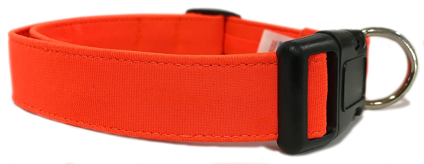 CritterGear Adjustable Dog Collar in Bright Hunter Orange (U.S.A. Made)