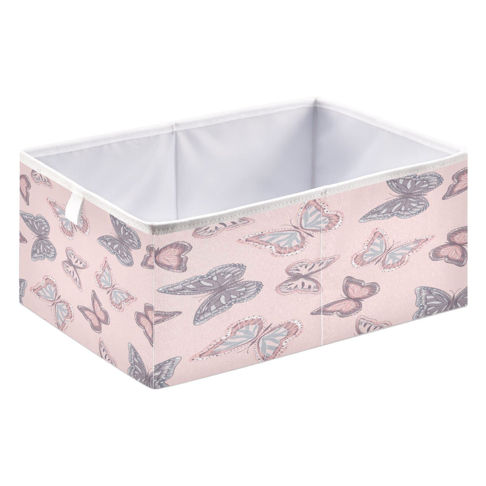 Cube Storage Bin Beautiful Butterflies Foldable Storage Basket Toy Storage Box for Home Organizing Shelf Closet Bins, 11 x 11 x 11-Inch
