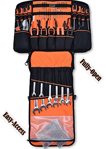 Full-Open Tool bag backpack, bookbag for men, electricians, construction