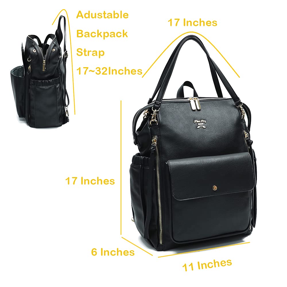 miss fong Diaper Bag Backpack, Baby Diaper Bag with Stroller Organizer
