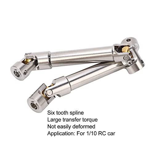RC Drive Shaft Set, 2Pcs M4 Six Teeth RC Drive Shaft for 1/10 RC Crawler (91mm)