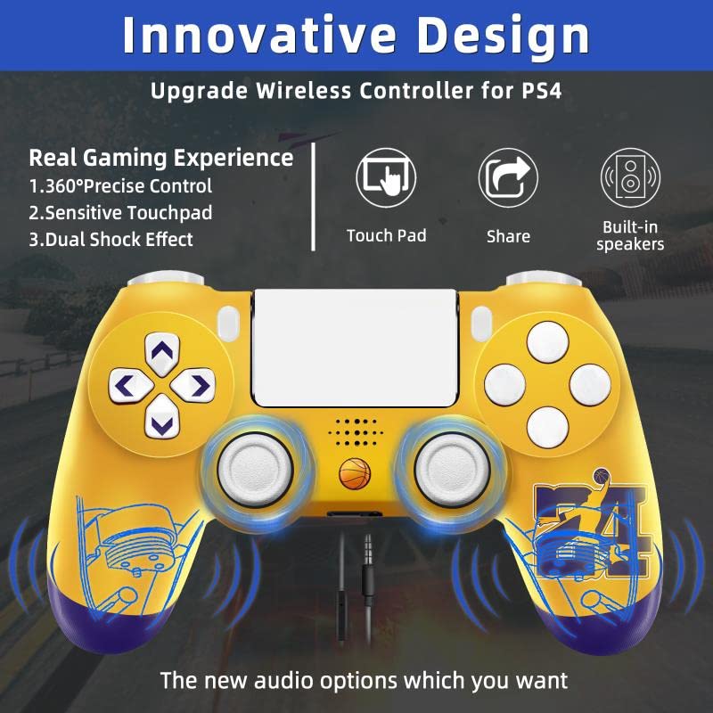 Custom Model, Innovative Design, Upgrade Wireless Controller, Compatible with PS4-Pro-Slim-Windows PC- WS-Store