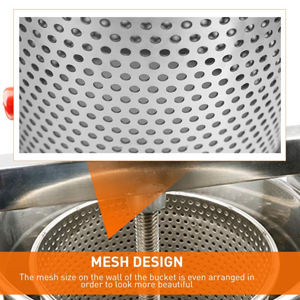 DIY Large Fruit Honey Presser Beeswax Extractor Beekeeping Machine and Cider, Wine, Grape, Apple Press extractor for Wine and Juice Making with 20L Keg and 10L Stainless Steel Strainer