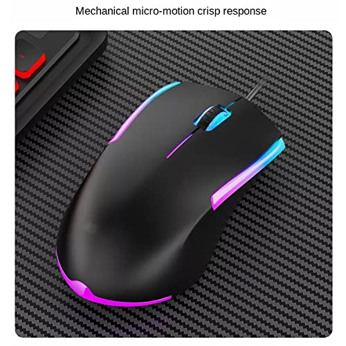 EXHNLE 104 Keys Gaming Keyboard and Colorful Mouse Combo,USB Wired Mechanical Feeling Gaming Keyboard, 104 Keys USB Ergonomic Keyboard, for PC Computer Gamer