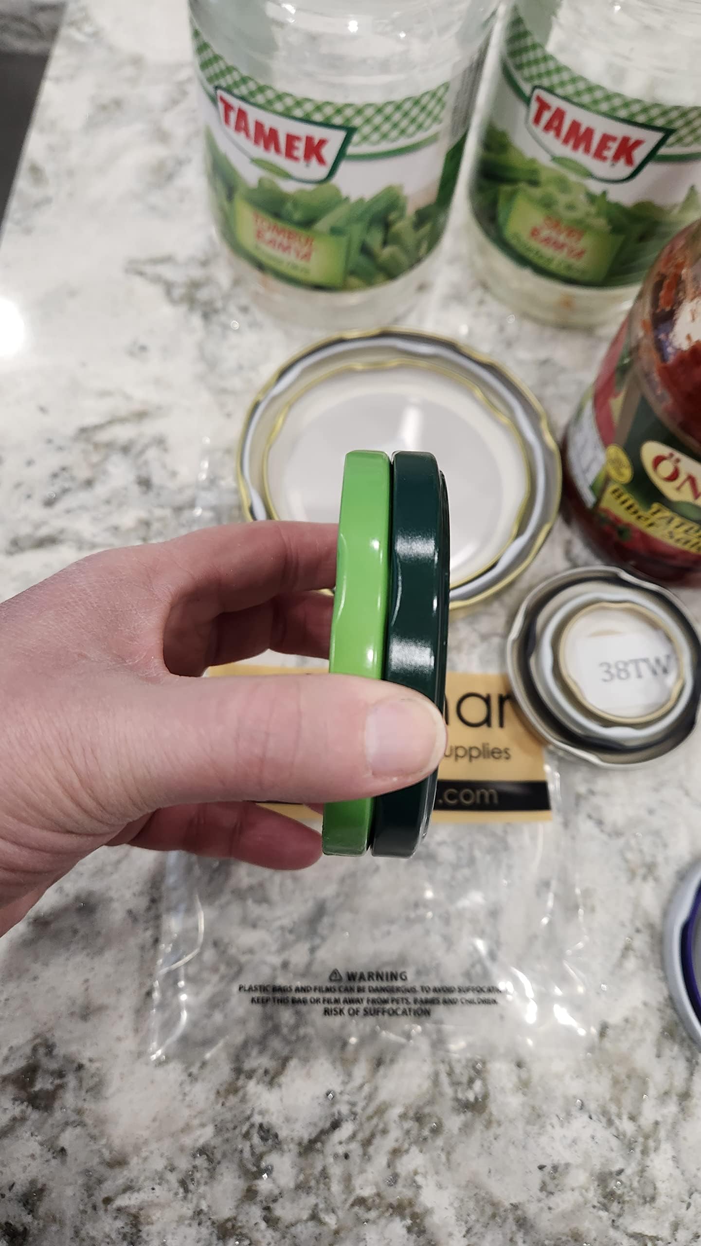 Nakpunar Canning Jar Replacement Lid Sample Set : One from each size 38TW, 43TW, 48TW, 53TW, 58TW, 63TW, 66TW, 70TW, 82TW, 89TW, 100TW and 110TW