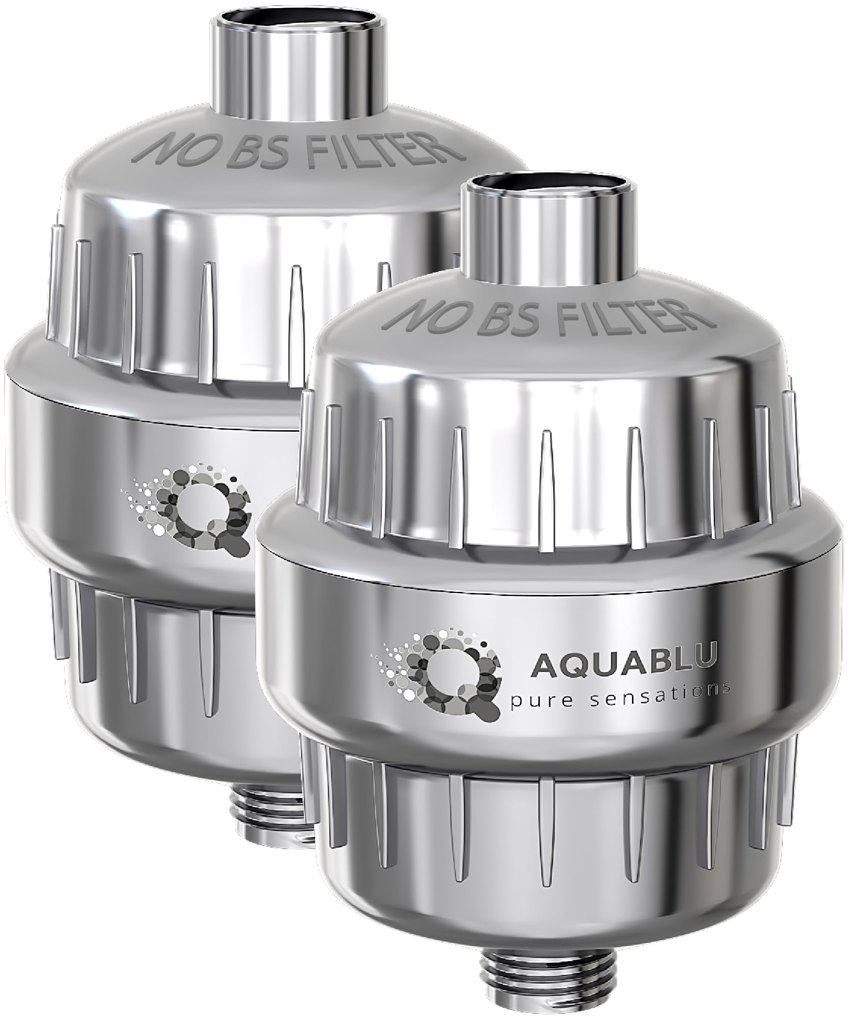 Heavy Duty NO BS Shower Filter Family Pack (2 QTY) – 99% REMOVAL Shower Head Filter for Hard Water, Chlorine, Heavy Metals, Fluoride, Micro-life, Organics & Much More!