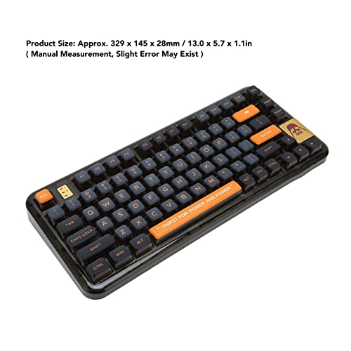 Dilwe Mechanical Keyboard,Wireless Keyboard, 80 Keys RGB Backlit Gaming Keyboard,Computer Keyboard,Triple Modes Gasket Structure,Gaming Keyboard for Study Work Games (Black)