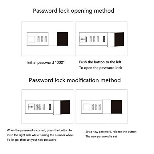 Journal B6 Notebook Creative Password Lock Journal PU Leather Combination Lock Diary Digital Password Locking Journal Diary Portable (Color : White)