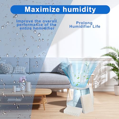 EQWF813 Humidifier Filter Replacement for E-quate PCWF813 RWF813 PCCM-840 EQ-2119-UL R-eliOn RCM-832 RCM-832N P-roCare PCWF813 PCCM-840 PCCM-832N WF813 Cool Mist Humidifiers Wick Filters, 2-Pack