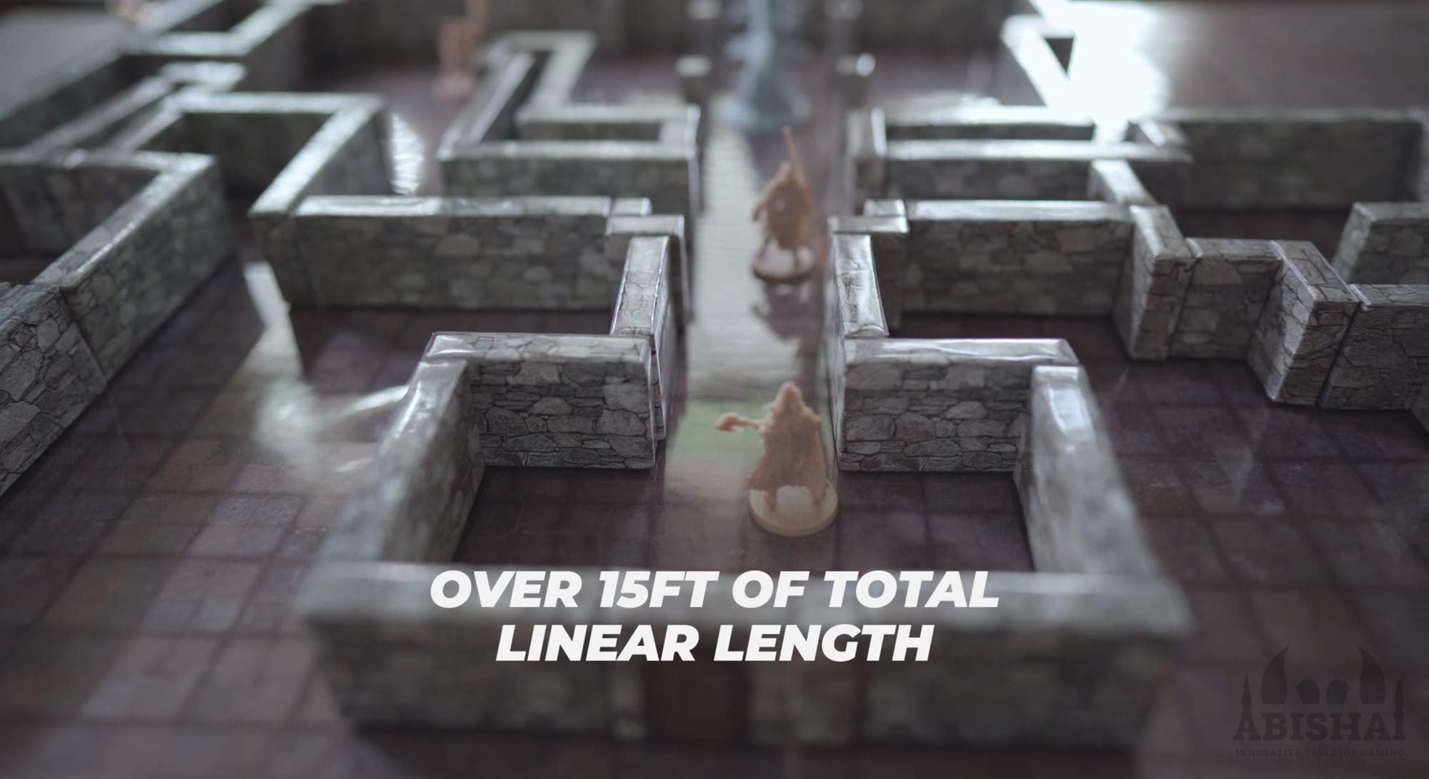 DIY Modular Dungeon Wall System - Stone Graphic 28mm Miniature Roll Playing Game - Dungeons and Dragons Maps - DND Role Play - Battle Grid Mat Accessory