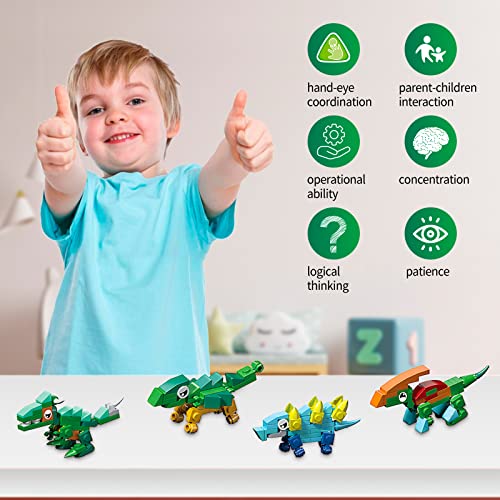 Dinosaur Eggs Dino Building Blocks Eggs with Toys Inside Dinosaur Surprise Egg Hunt Birthday Party Favors Basket Stuffers for Boys Kids 12PCS