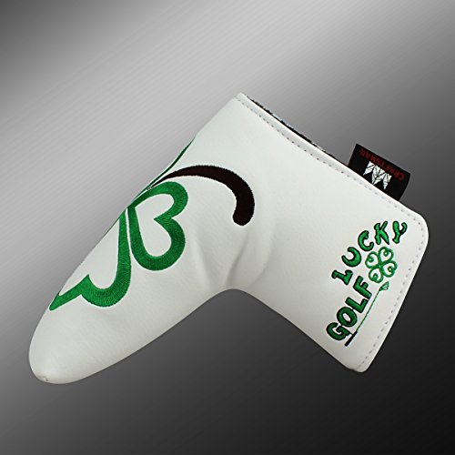 CRAFTSMAN GOLF Green Lucky Clover Headcover Blade Putter Cover for Scotty Cameron Taylormade Odyssey Blade(Blade