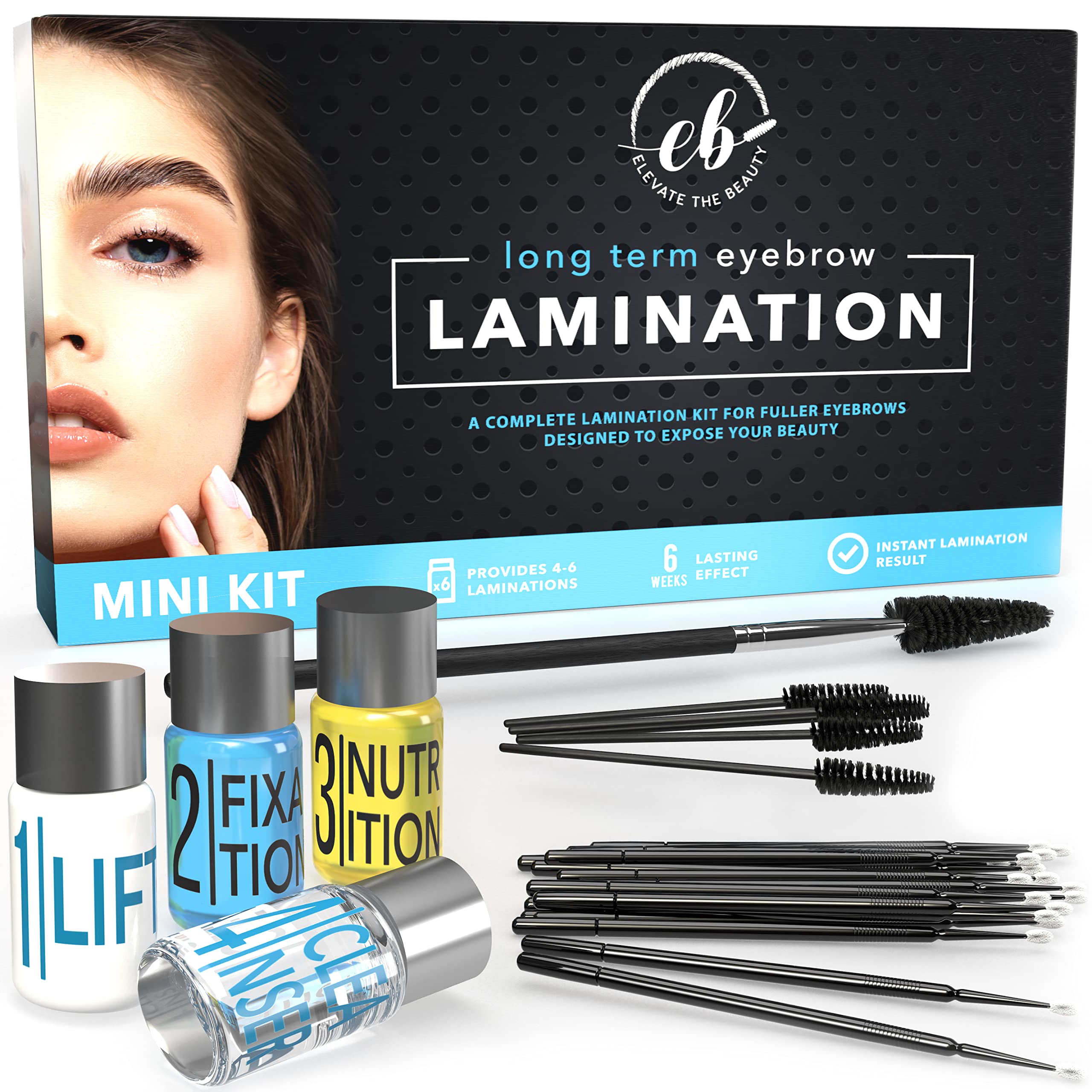 Elevate the Beauty Eye Brow Lamination Kit Professional - Complete DIY Eyebrow Lamination Kit at Home - Brow Perm Lamination Kit - Easy to Use â Instant Long-Lasting Results