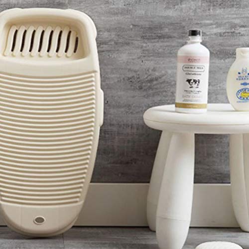 Operitacx Washing Board Antiskid Washboard Plastic Washing Scrubbing Board Thickened Laundry Washboard Household Cleaning Tool for Washing Clothes Home Laundry Khaki Hand Underwear Washboard