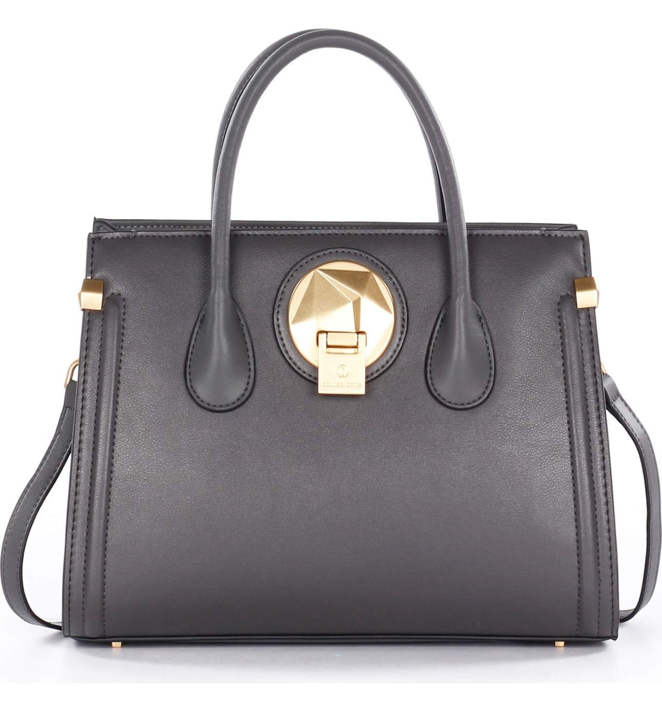 Céline Dion Octave Leather Satchel (Grey)