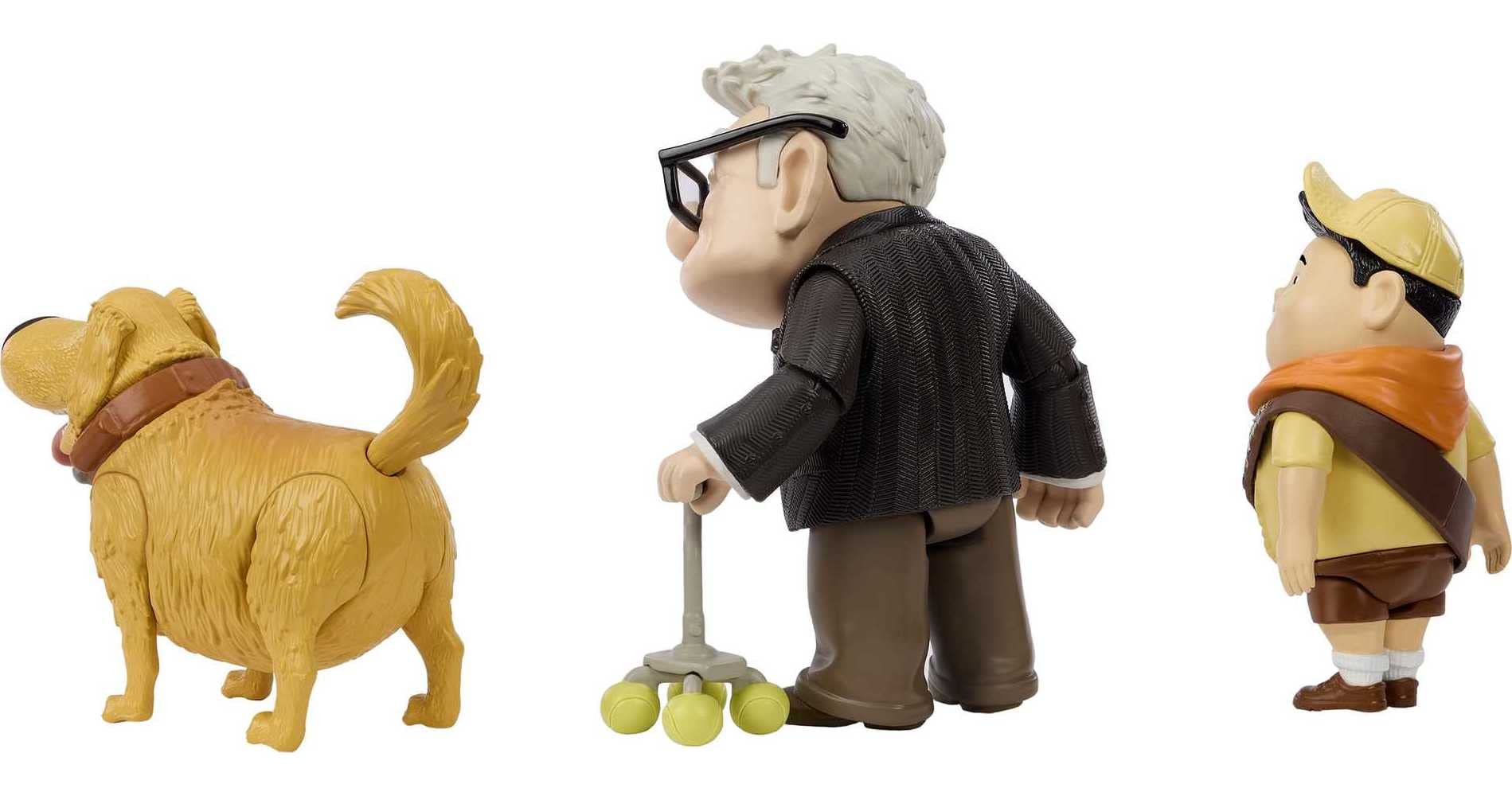 Disney and Pixar Up Storyteller 3 Action Figure Pack, Authentic Posable Storypack Gift of Carl, Russell & Dug The Dog Characters
