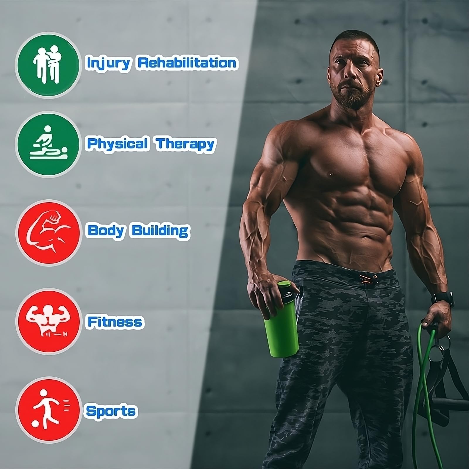 CENIVI Resistance Bands Set for Resistance Training, Physical Therapy, and Home Workouts - Ideal Exercise Bands with Handles for Men and Women - Perfect Weight Bands for Home Strength Training