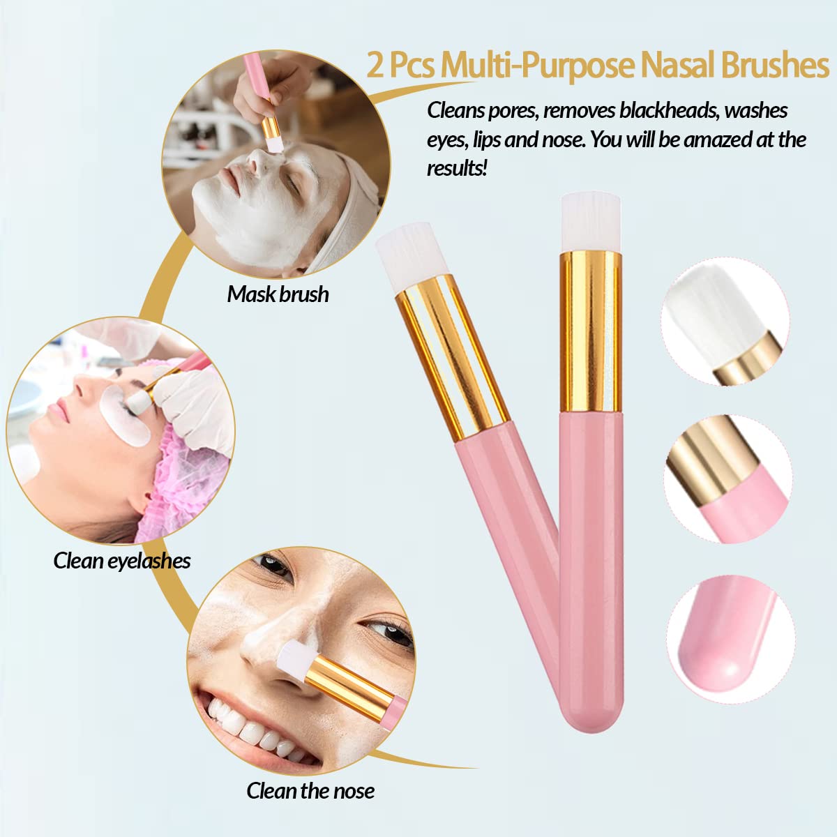 Eyelash Extension Cleanser 150ml + Rinse Bottle+ 2 Brushes+50 Mascara Wands, Eyelash Extension Shampoo, Eyelid Foaming Cleanser, Eyelash Wash and Lash Bath for Extensions, Oil Free
