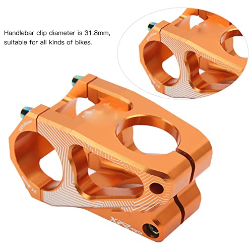 Demeras Road Bike Stem, Simple Installation Comfortable Ride Short Handlebar Stem Widely Used for Outdoor Riding(Orange)