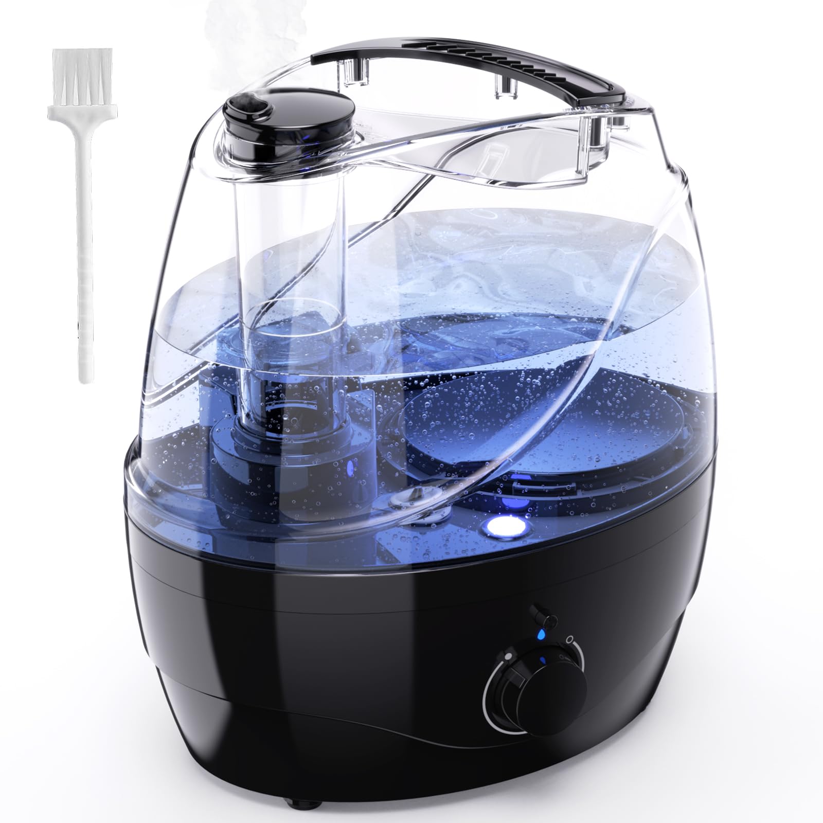 Humidifiers for Bedroom and Large Room, 2.2L Cool Mist Humidifier for Baby, 30 Hours with Whisper-Quiet Operation, Adjustable 360° Rotation Nozzle, Night Light Function, BPA Free(2024 NEW)