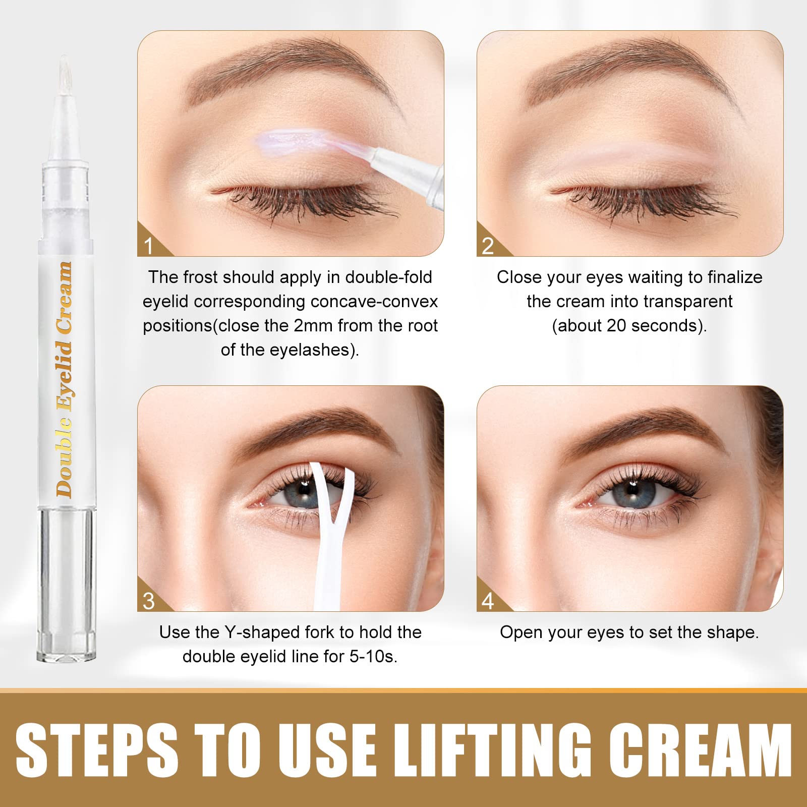 Eyelid Tape, Invisible Eyelid Lifter Strips, Waterproof Double Eyelid Stickers for Hooded, Droopy, Uneven, Mono-eyelids