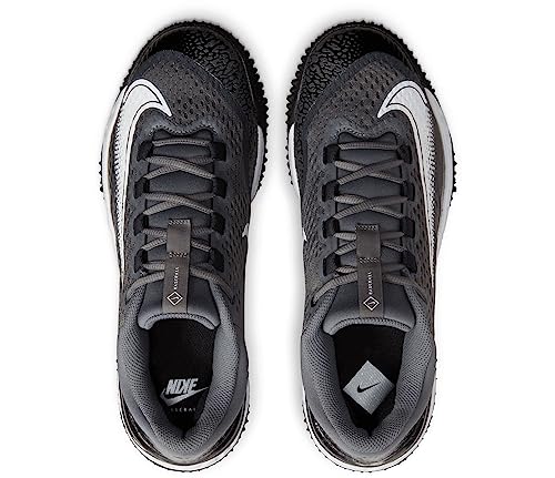 Nike Alpha Huarache Elite 4 Turf DJ6523-011 Black/Dark Smoke Grey/Light Smoke Grey/White Men's Baseball Shoes 10 US