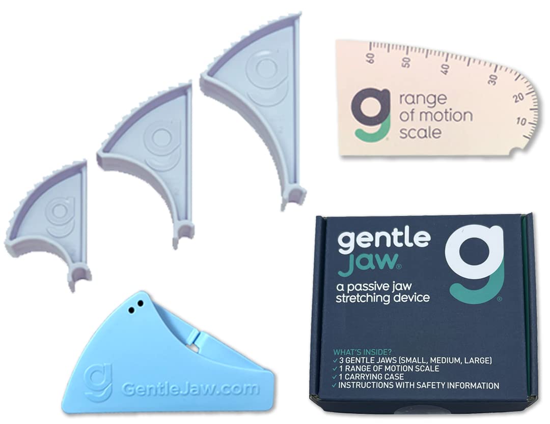 Gentle Jaw Pain Relief Device for TMJ Grinding Clenching Headaches Bruxism Caused by Tight Jaw Muscles. Use it to Passively Stretch and Relax Your Jaw Muscles. We Call it Yoga for The Jaw
