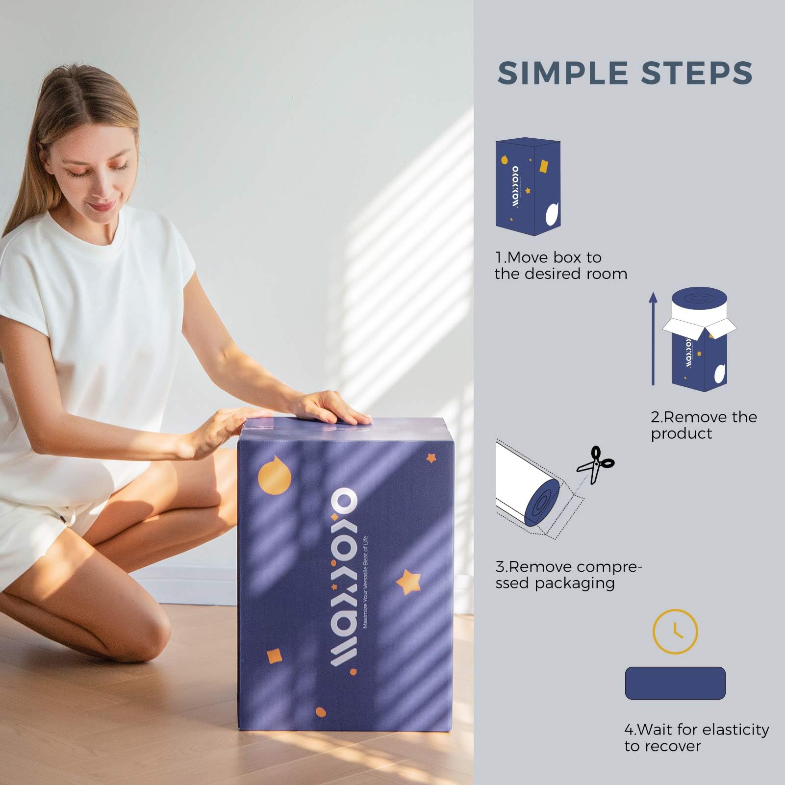 Navy Space Adventure Japanese Floor Futon Mattress, Thicken Tatami Mat Sleeping Pad Foldable Bed Roll Up Mattress Floor Lounger Bed Couches and Sofas for Kids Queen Size