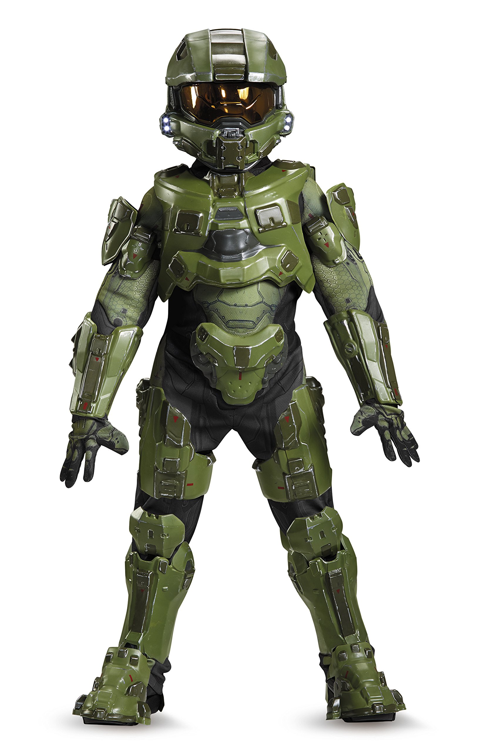 Disguise Child Master Chief Ultra Prestige Costume Medium, Army Green & Halo Plasma Blaster Costume Accessory