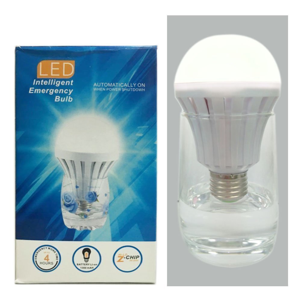 CTKcom Rechargeable Emergency LED Bulb 5W(4 Pack)- Lamps Household Lighting Bulbs,Saving Energy Intelligent Light Rechargable Electricity 40W Equivalent 6000k White Bulb 120V E26/E27