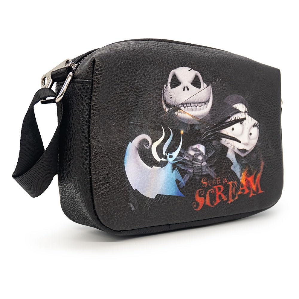 Disney Bag, Cross Body, Rectangle, Nightmare Before Christmas Jack Sally and Zero Such a Scream, Vegan Leather