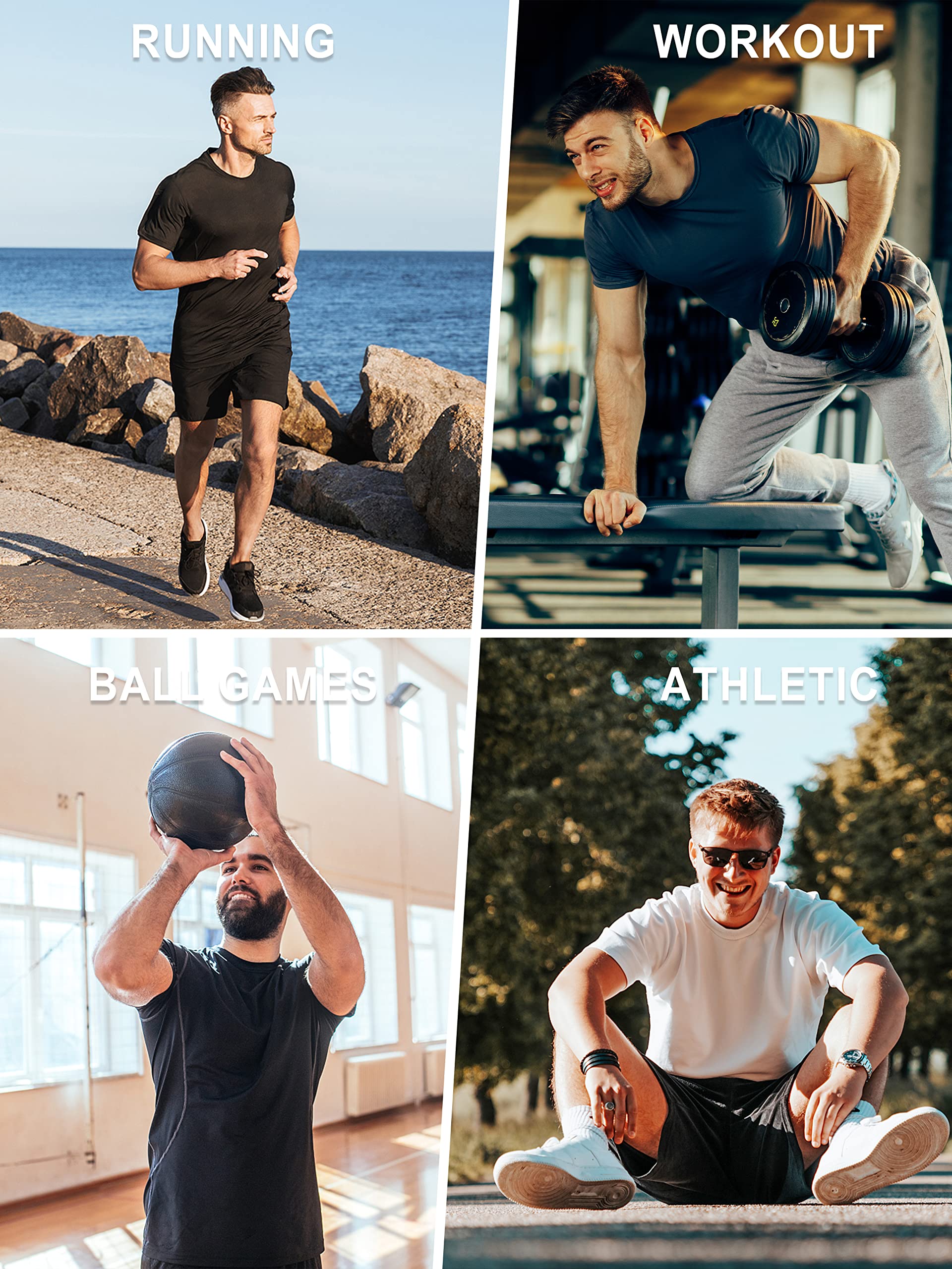 Dry Fit Tshirts Shirts For Men 3 Pack Moisture Wicking Quick Dry Mesh Performance Tees Gym Tech T Polyester Sublimation Active Athletic Crew Short Sleeve Workout Running Tops ( Multipack 3, XL )