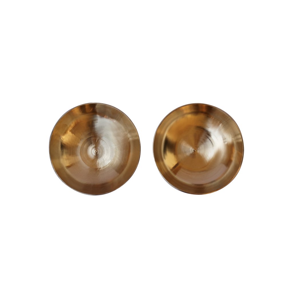 De Kulture Handmade Ayurveda Pure Kansa Bronze Bowl, Serving & Nut Bowl, SET OF 2 (3.5 x 1 (DH) Inches)