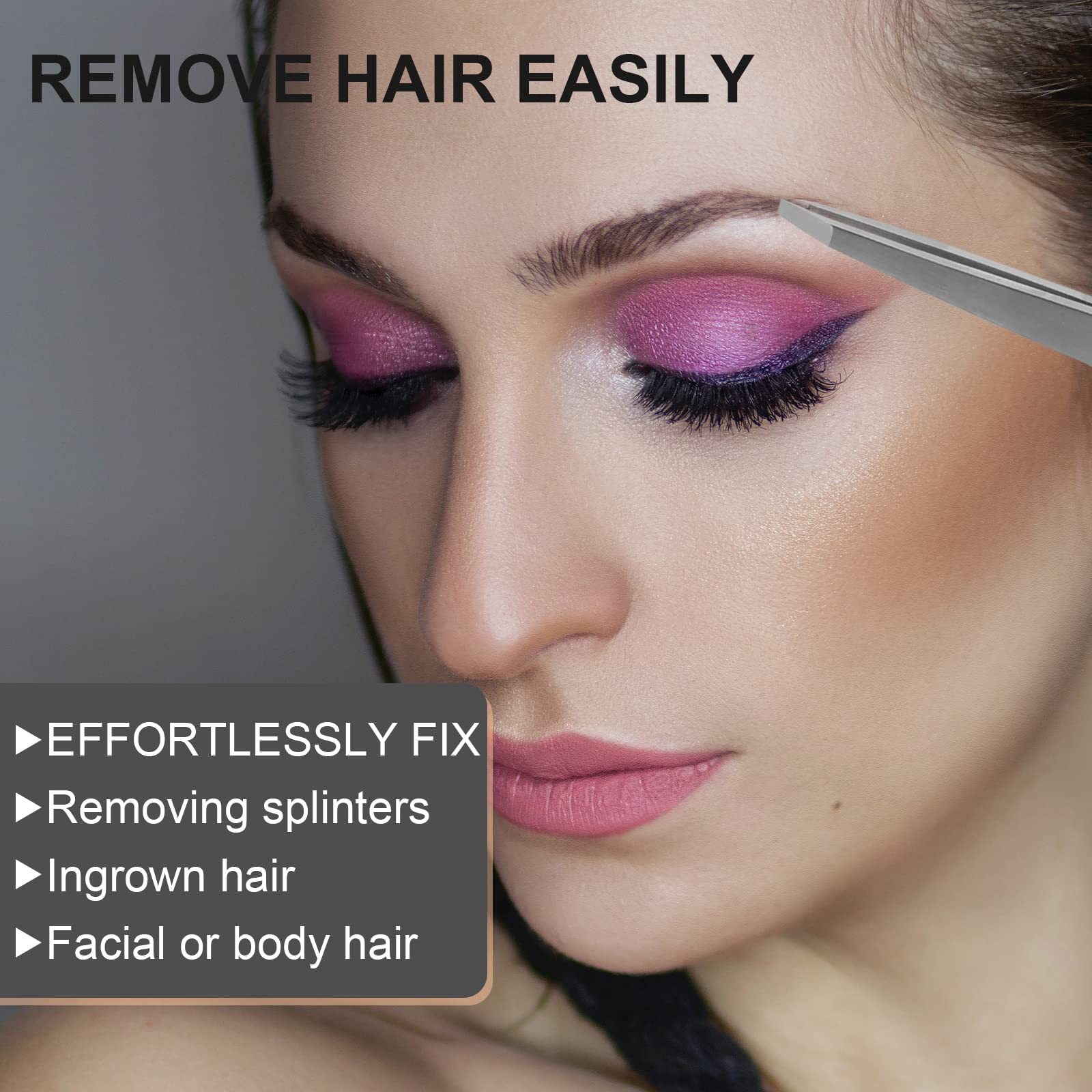 Expert Slant Tweezer - Precision Hair Removal Tool for Men, Women & Kids - Stainless Steel