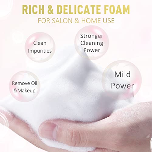 EMEDA Lash Shampoo for Lash Extensions 60ml / 2 fl.oz Eyelash Extension Cleanser Oil Free Foam Soap Lash Bath for Cluster Lashes Wash Oil Dustcare, Gentle Lash Cleaning Kit with Rinse Bottle Brush