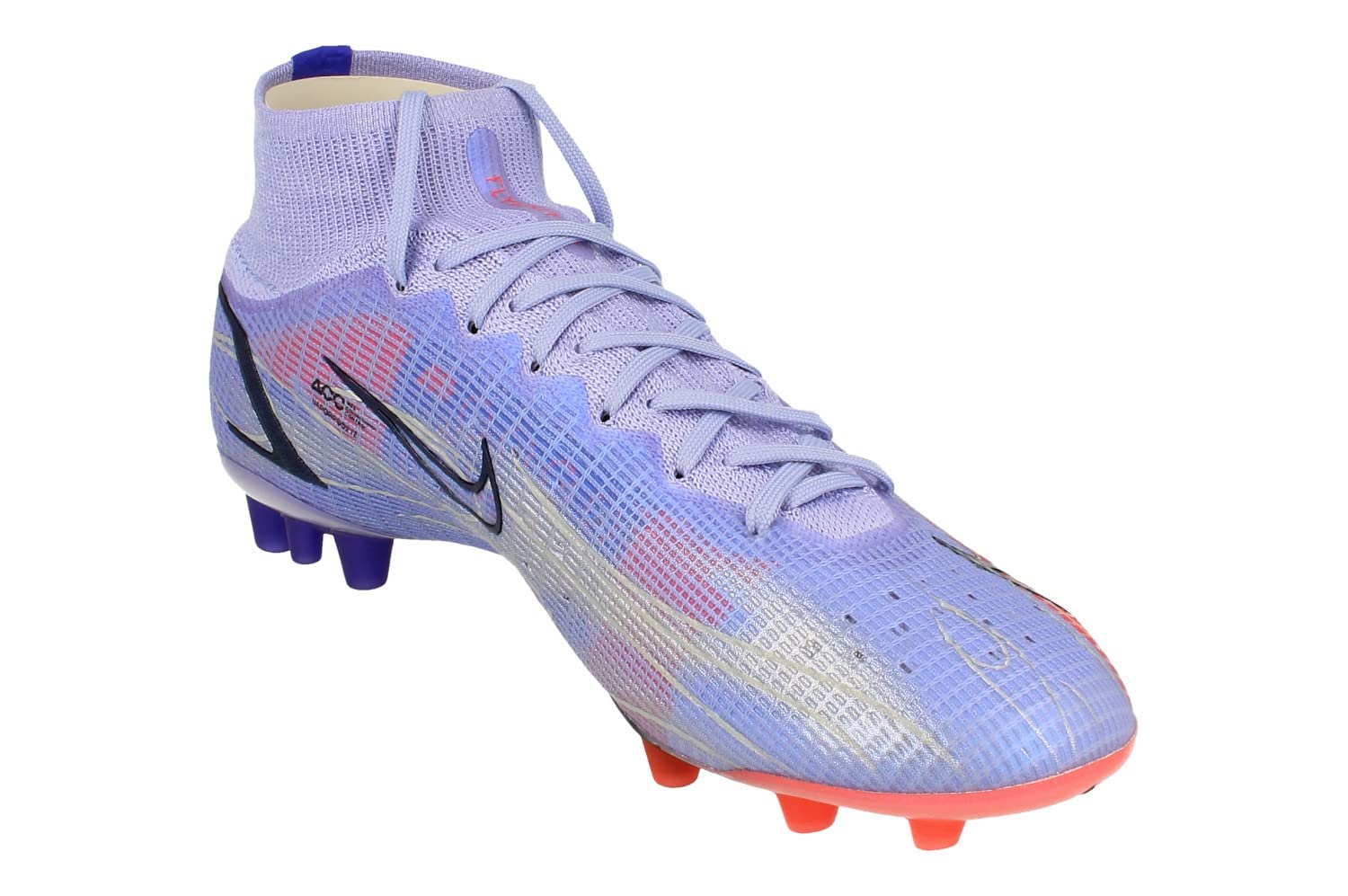 Nike Superfly 8 Elite KM AG Mens Football Boots DJ3973 Sneakers Shoes (UK 11 US 12 EU 46, Light Thistle Metallic Silver 506)