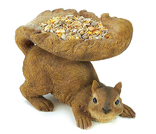 Gifts & Decor Woodland Brown Squirrel Outdoor Birdfeeder (Pack of 2)