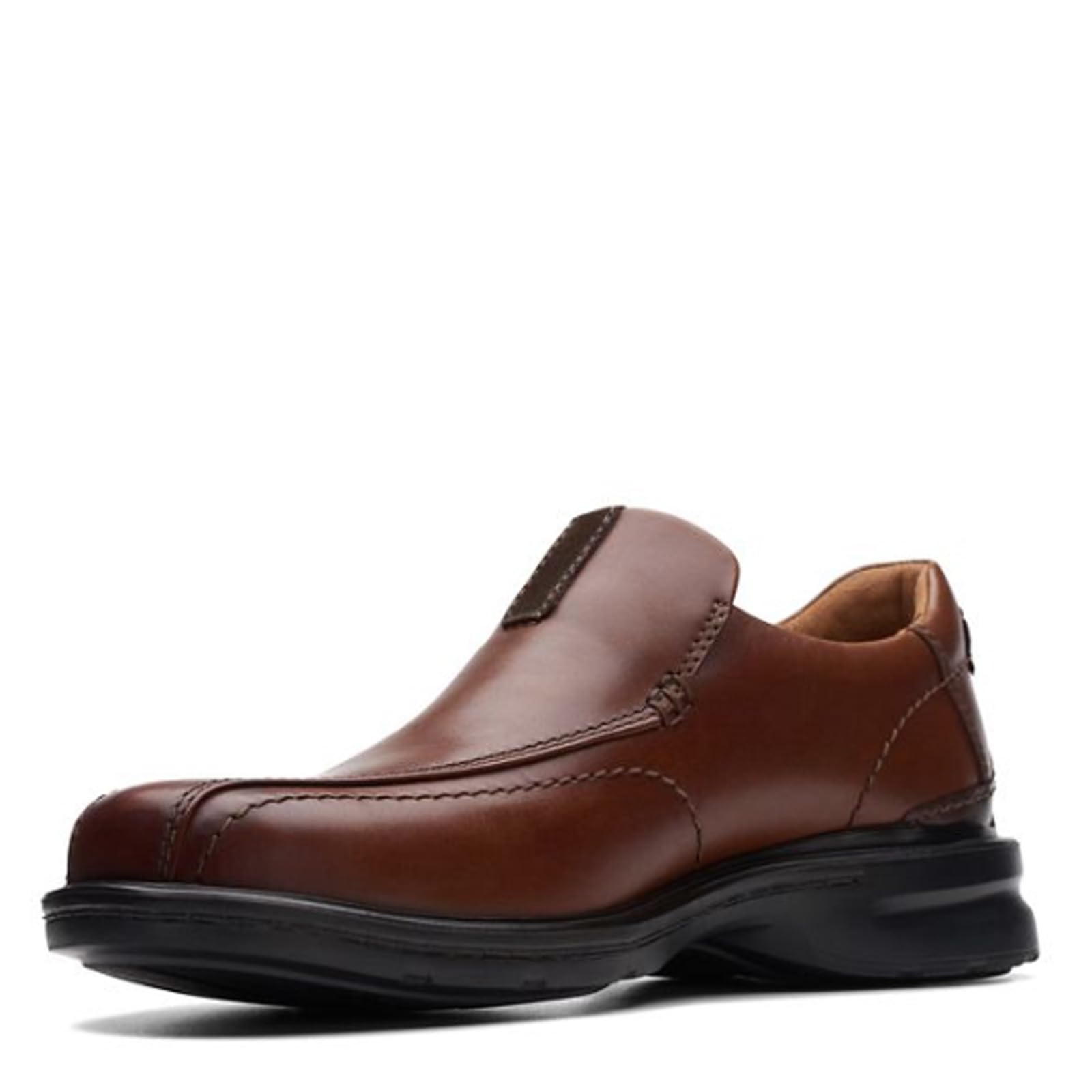 Clarks Men's Gessler Step Loafer, Dark Tan Leather, 13 Wide