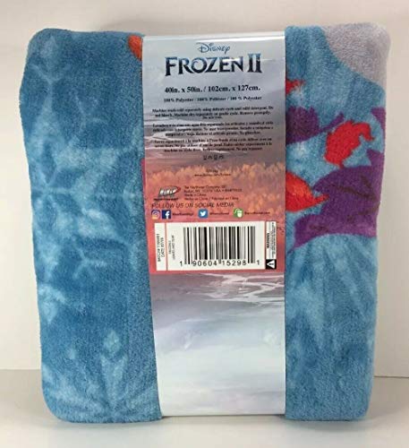 NORTHWEST ENTERPRISES Disney Frozen 2 Olaf Silky Soft Throw Blanket 40" x 50" Olaf's Adventures II
