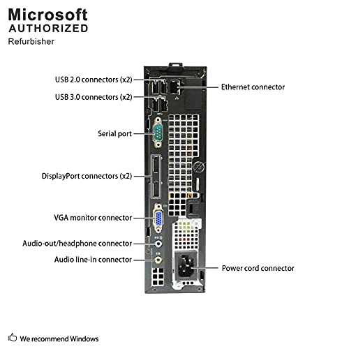 Dell OptiPlex 9020 USFF Desktop Computer PC, Intel Quad Core i7-4770s up to 3.9GHz, 8G DDR3, 256G SSD, WiFi, BT, 4K Support, DP, VGA, Windows 10 Pro 64 Bit-Language English/Spanish/French(Renewed)