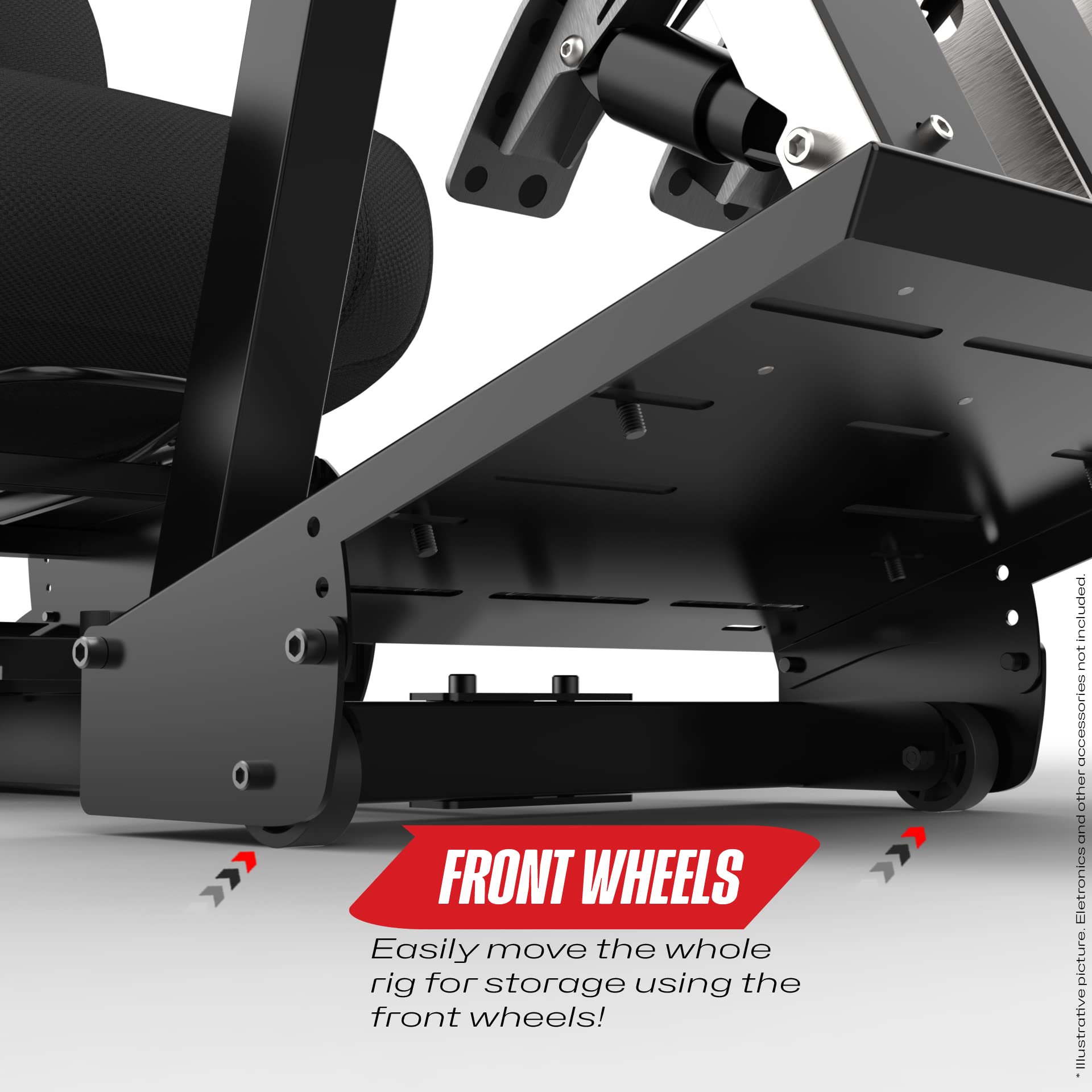 Extreme Simracing Racing Simulator Cockpit - COMPACT 2.0 Racing Simulator For Logitech G27, G29, G920, G923, Thrustmaster And Fanatec