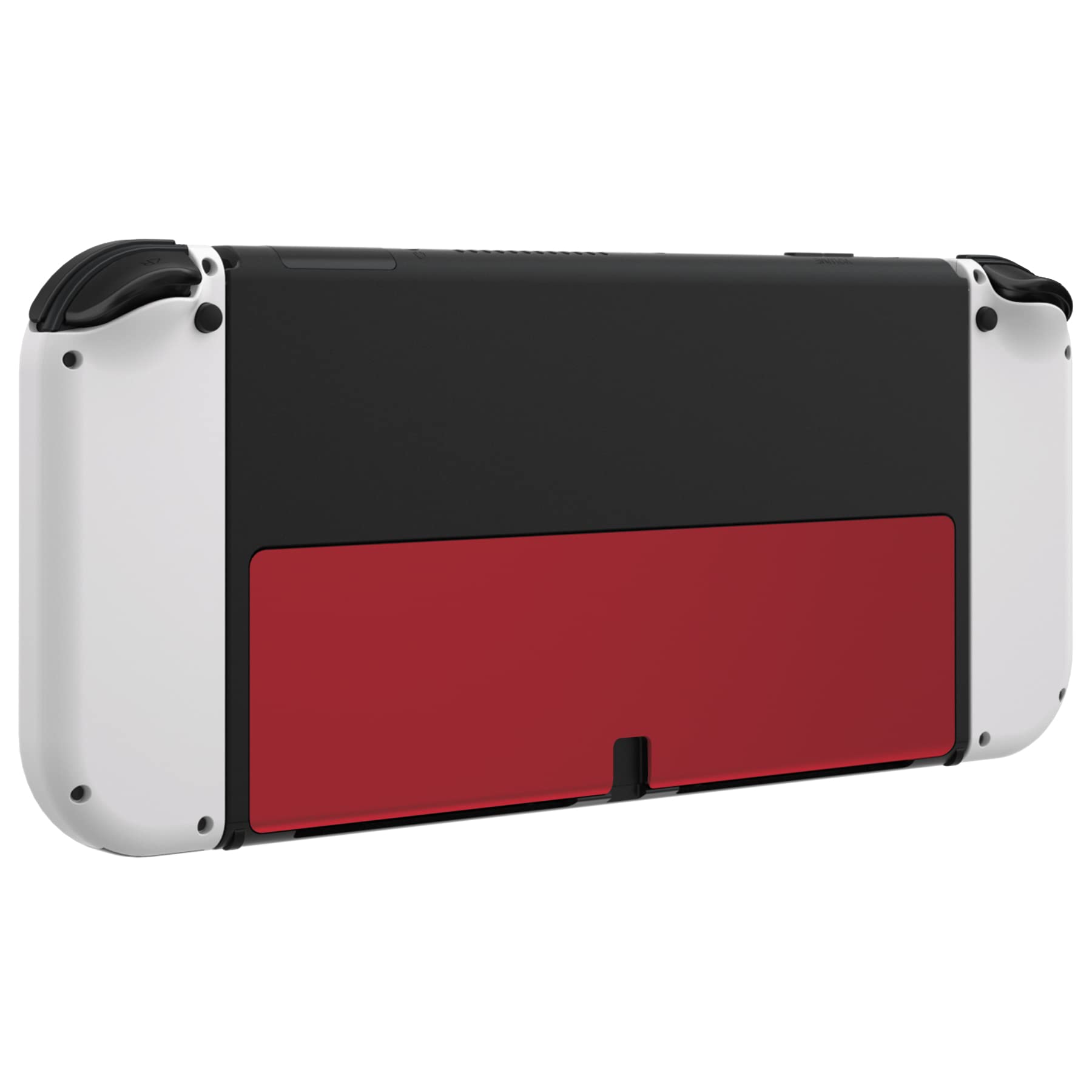 eXtremeRate Black Soft Touch Replacement Metal Kickstand for Nintendo Switch OLED Console, Metal Back Bracket Holder Kick Stand for Nintendo Switch OLED - Console NOT Included