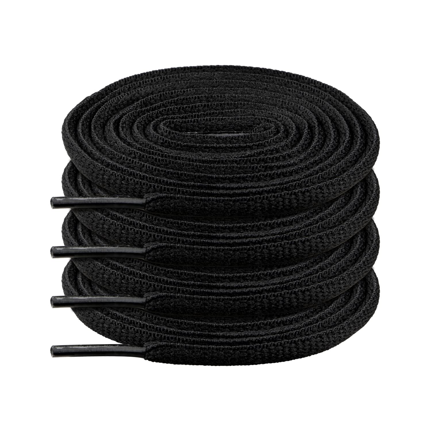 Endoto 2 Pairs Shoelaces Replacement Oval Laces for New Balance 608v5, 530, 806, 1006, 1540v3, 808, 1010 Running Shoes(Color:Black,Size:60Inch)