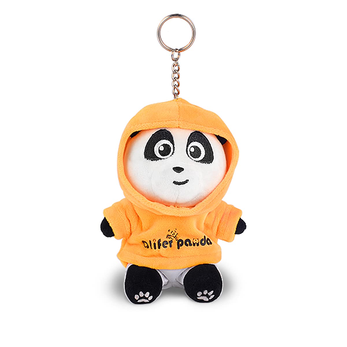 Cute Panda Plush Keychain,with Kawaii Costume Panda Bear Stuffed Animal Keychain,Panda Plushie Keychains for Backpacks,Car,Home Decor,Keychain Charms 4.7in/12cm
