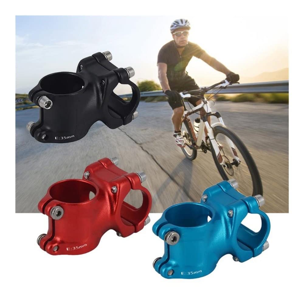 ELUSSO Bicycle stem Riser Electric Bicycle Handlebar Bicycle Table Ultra-Light Short Handlebar Support Road Mountain Bike Bridge Bicycle Handlebar Stem Riser Mountain Bike (Color : 25.4mm Black)