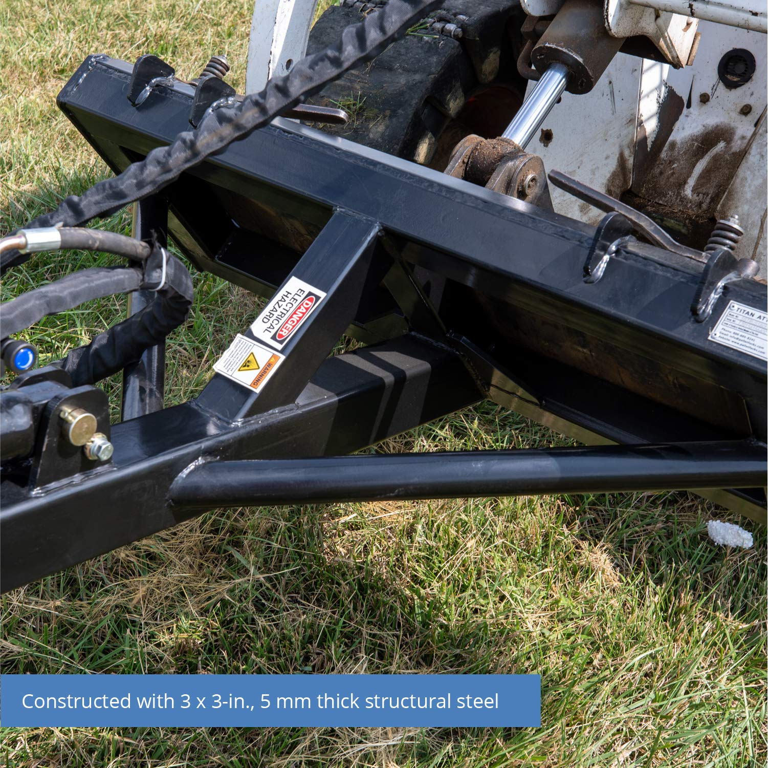 Titan Attachments Telescoping Hydraulic Skid Steer Truss Boom V2 26 Foot Reach