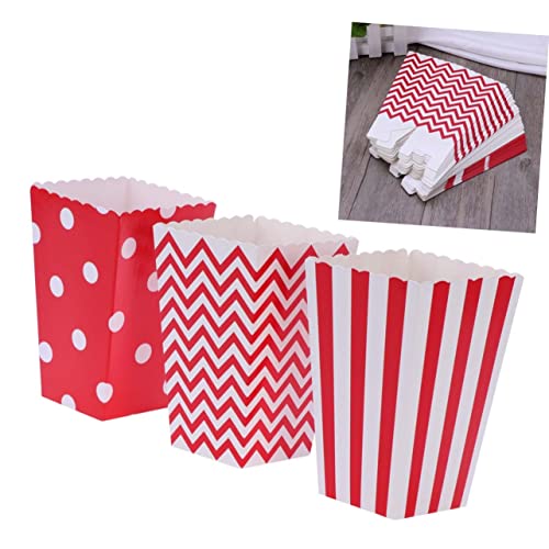 ULTECHNOVO 30pcs Popcorn Snack Box Container Pink Containers Paper Boxes for Food Popcorn Boxes Candy Popcorn Movie Night Popcorn Boxes Candy Bags Food Paper Container Popcorn Carton Chicken