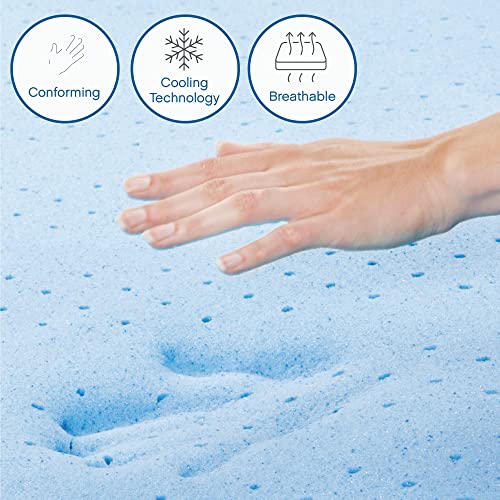 Classic Brands Cool Gel Memory Foam 14-Inch Mattress with Bonus Pillow | CertiPUR-US Certified | Bed-in-a-Box, Twin