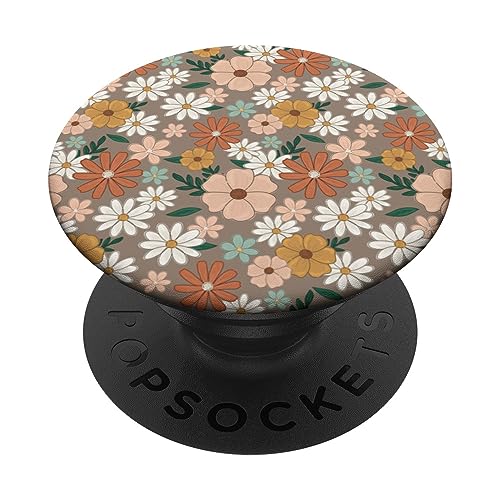 Minimal Summer Flowers Boho Floral Bloom Cute Aesthetic PopSockets Standard PopGrip