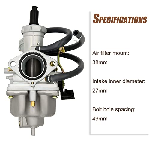 TRX 250 Carburetor Compatible with Honda TRX 250 TRX250 Recon TRX250TM TRX250TE ATV 250 Carburetor, TRX 250 Carburetor Kit
